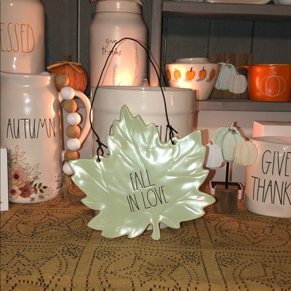 Rae Dunn | Accents | Rae Dunn Fall In Love Leaf Shaped Hanging Decor ...